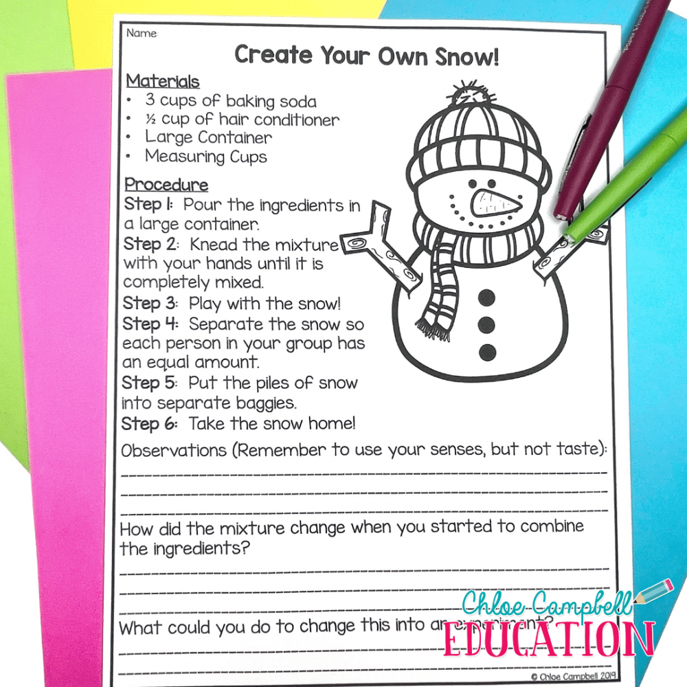 Winter Science Activities for Upper Elementary – Chloe Campbell Education