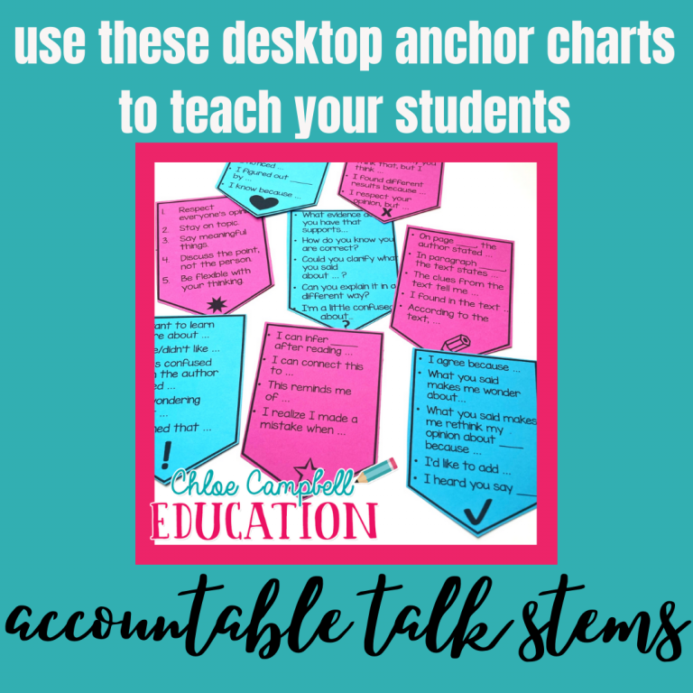 Using Accountable Talk Stems in the Classroom – Chloe Campbell Education