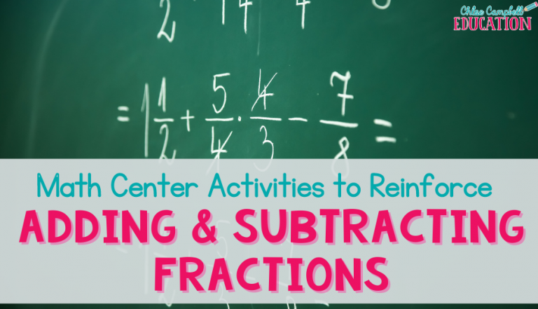 Easy Math Center Activities to Reinforce Adding and Subtracting ...