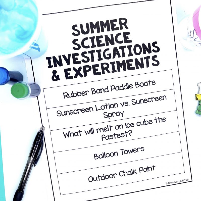 5 Simple And Cost Effective End Of Year Science Activities – Chloe ...