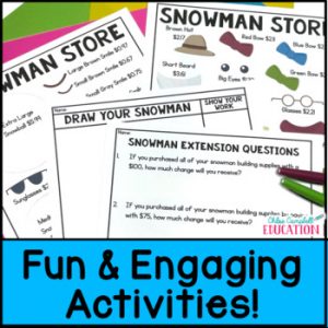 Winter Math | Adding and Subtracting Decimals Activity | Build a ...