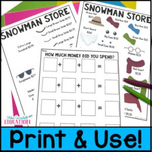 Winter Math | Adding and Subtracting Decimals Activity | Build a ...
