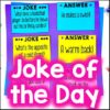 Joke of the Day Cards Morning Meeting Community Building Activities ...
