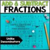 Add and Subtract Fractions with Unlike Denominators Board Game – Chloe ...