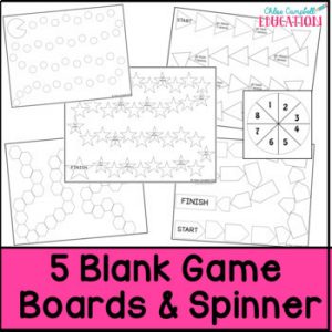 Math Board Game Project – Blank Game Board Templates to Create Your Own ...