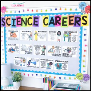 Careers in Science Bulletin Board | Career Day | Science Classroom ...