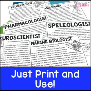 Career Day Informational Reading | Career Exploration Reading ...