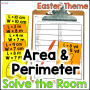 Area and Perimeter Solve the Room Cards – Easter Theme Math Activity ...