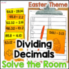 Dividing Decimals Activity – Solve the Room – Easter Math Center ...