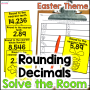 Rounding Decimals – Solve the Room – Easter Math Center – Chloe ...