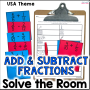 Adding and Subtracting Fractions with Unlike Denominators USA 5th Grade ...
