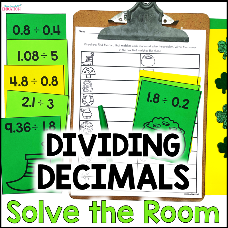 Dividing Decimals Activity – St. Patrick’s Day Math – Chloe Campbell ...