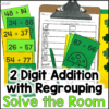 2 Digit Addition with Regrouping Solve the Room – St. Patrick’s Day Math