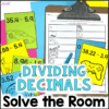 Dividing Decimals Worksheet for 4th & 5th Grade Spring Math Scoot Solve ...