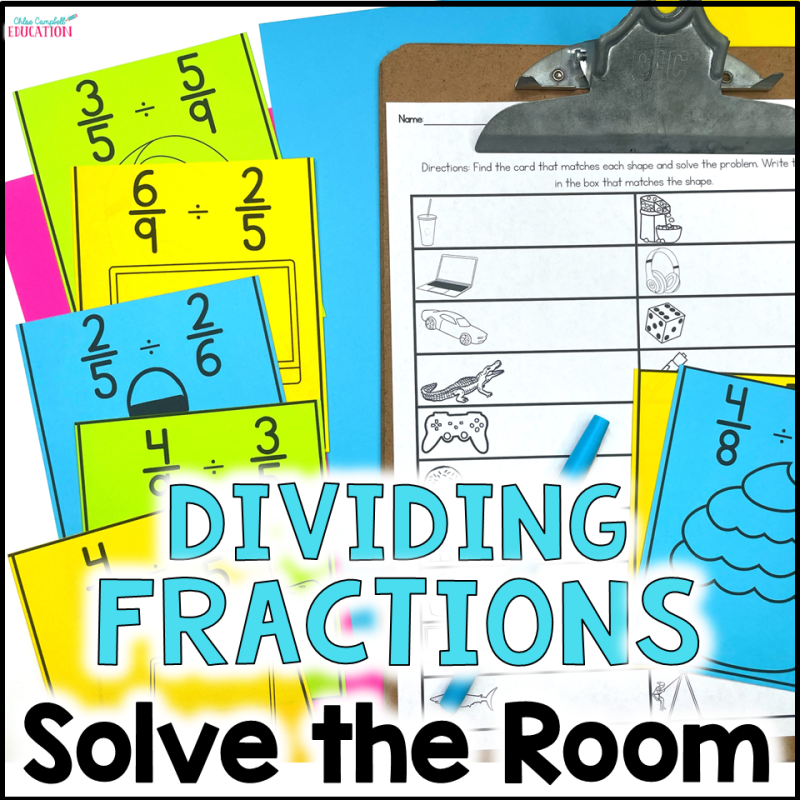 Dividing Fractions Activity – Solve the Room – Fraction Math Center ...