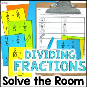 Dividing Fractions Activity – Solve the Room – Spring Math Games