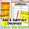 Adding and Subtracting Decimals Activity – Easter 5th Grade Math Center ...