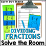 Dividing Fractions Solve the Room Activity – Earth Day Math – Chloe ...