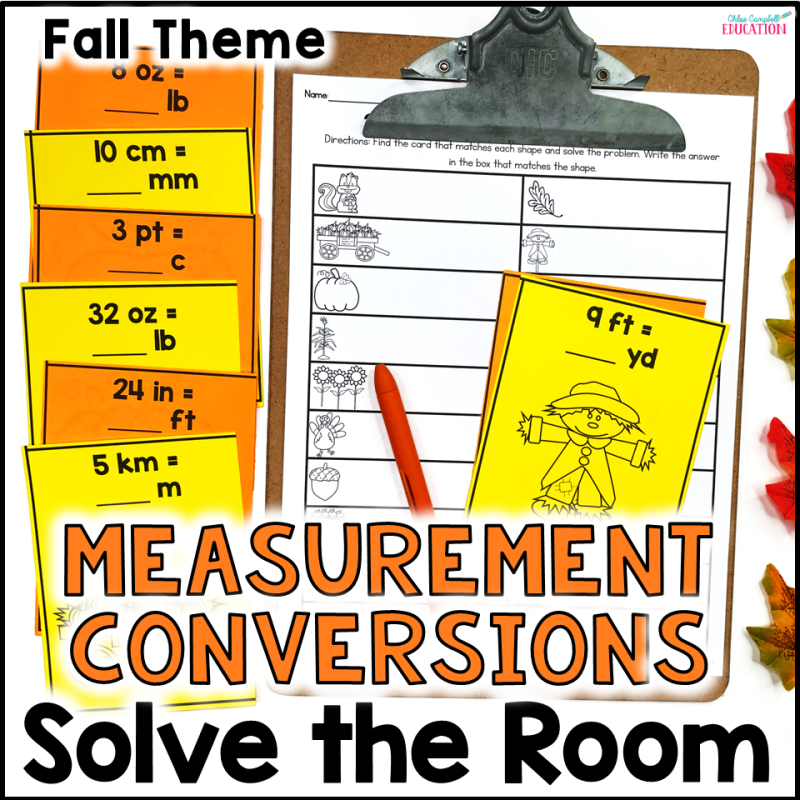 5th Grade Measurement Conversions Game – Solve the Room Fall Math ...