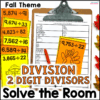 Long Division Games with 2 Digit Divisors Solve the Room – Fall Math ...