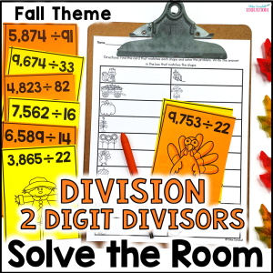 Long Division Games with 2 Digit Divisors Solve the Room – Fall Math Center