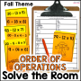 Order of Operations – Solve the Room Fall Math Activity – 5th Grade ...