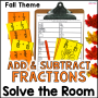 Adding and Subtracting Fractions with Like Denominators – Fall Solve ...