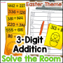 3 Digit Addition Game Solve the Room – Easter Math Activity – Chloe ...