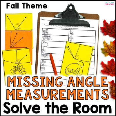 Finding Missing Angles – Solve the Room Fall Math Activity – 4th Grade ...