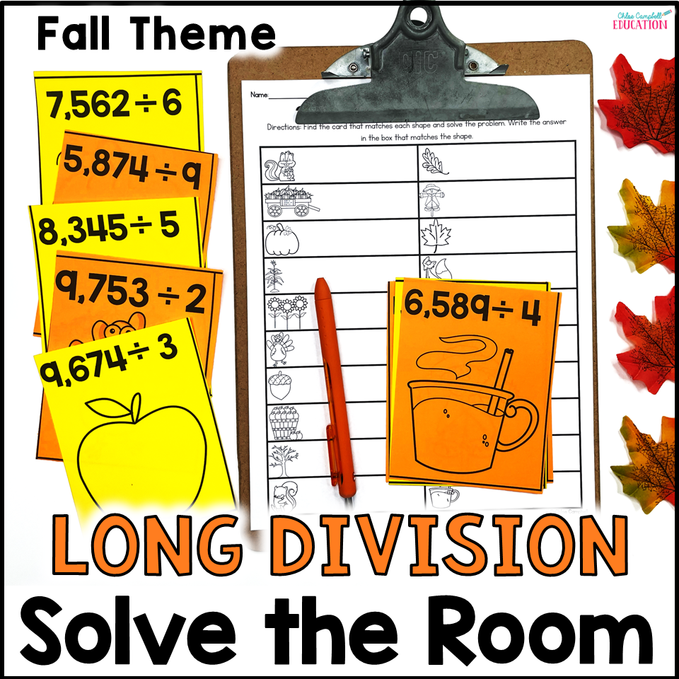Long Division 4 Digit Dividends With 1 Digit Divisors Solve The