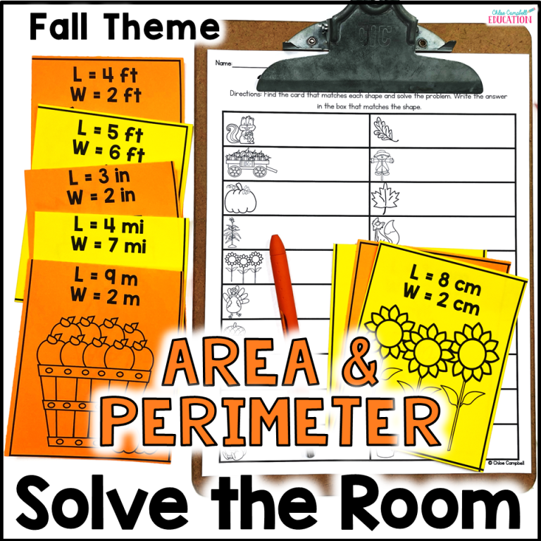 Area and Perimeter Activity – fall Math Solve the Room – Measurement ...