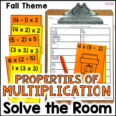 Fall Solve the Room – Multiplication Properties Activity – 3rd Grade ...