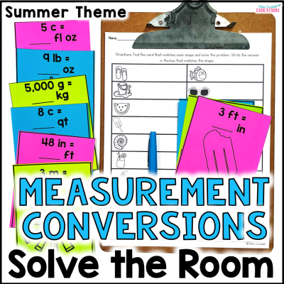 Measurement Conversions – Solve the Room Summer Math Activity – 5th ...