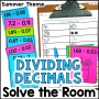 Dividing Decimals Activity – Solve the Room – Summer Math Center ...