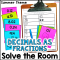 Writing Decimals as Fractions – Solve the Room Summer Math Activity ...