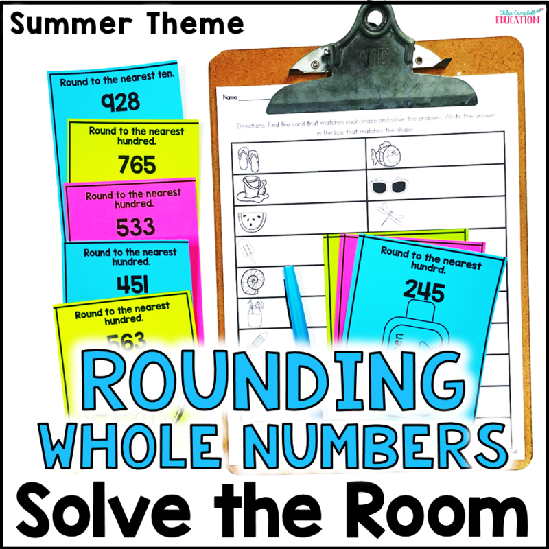 Rounding to the Nearest Tens and Hundreds – Solve the Room – Summer ...