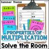 Properties of Multiplication Game – Summer Math Solve the Room Activity ...