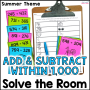 Addition and Subtraction within 1,000 Solve the Room – Summer Math ...