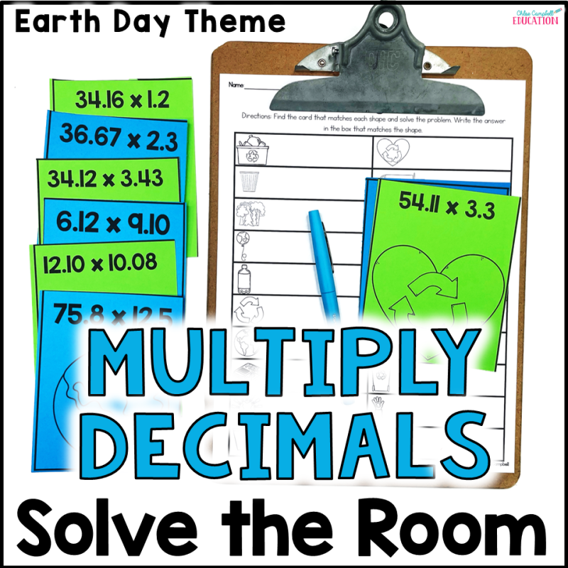 Multiplying Decimals Activity – Earth Day Math – Chloe Campbell Education