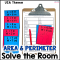Area and Perimeter Solve the Room Cards – USA Math Activity 3rd and 4th ...