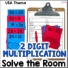 2 Digit by 2 Digit Multiplication Solve the Room – USA Math 4th and 5th ...