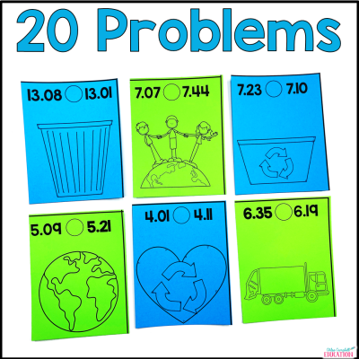 Comparing Decimals Activity – Earth Day Math Solve the Room – Chloe ...