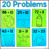 Double Digit Addition Solve the Room – 2 Digit Addition Earth Day Math ...