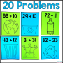 Double Digit Addition Solve the Room – 2 Digit Addition Earth Day Math ...