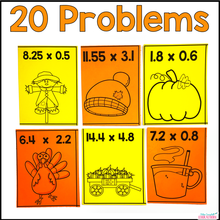 Multiplying Decimals Activity – Solve the Room – Fall Math Center ...