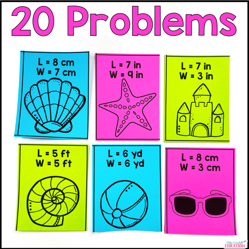 Area and Perimeter Activity – Summer Math Solve the Room – Measurement ...