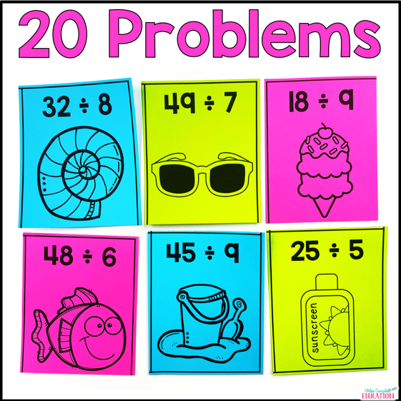 Division Facts Game – Solve the Room Activity – Summer Math Center ...