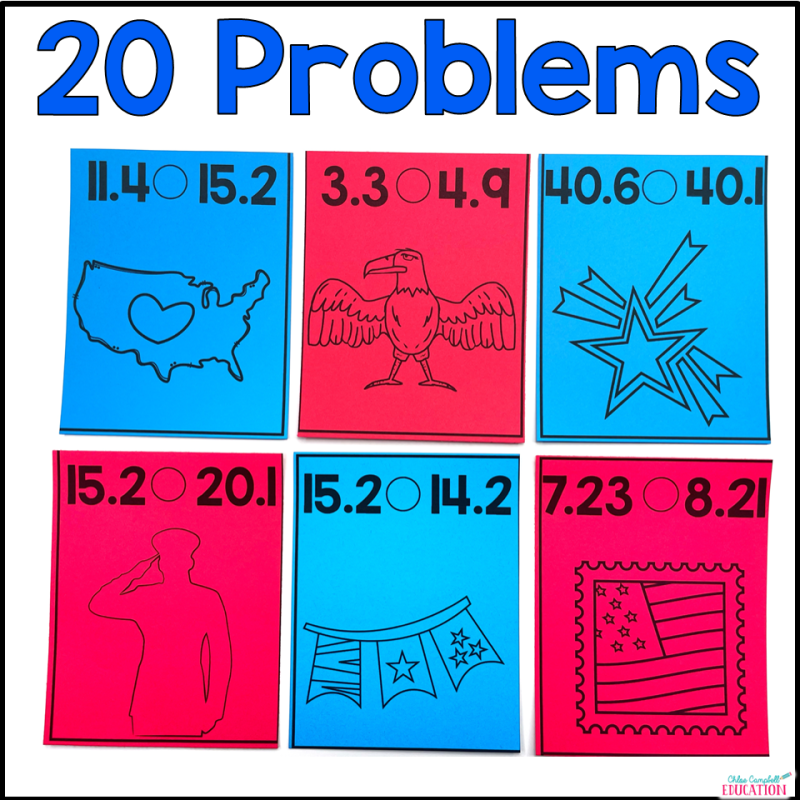 Comparing Decimals Activity – USA Math 4th and 5th Grade – Solve the ...