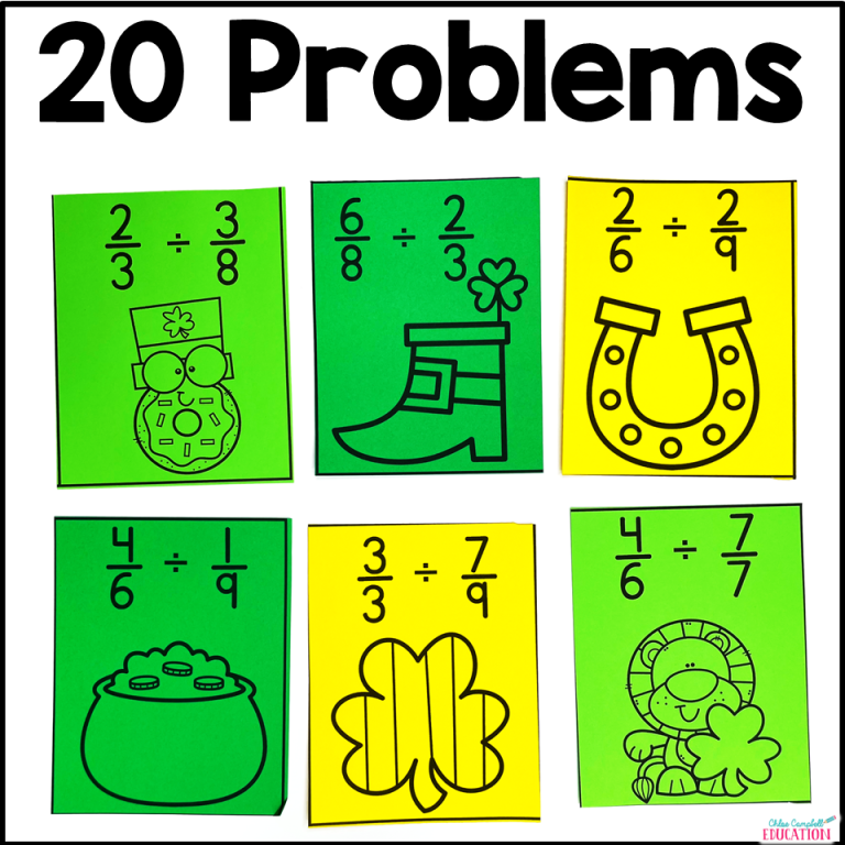 Dividing Fractions Solve the Room Activity – St. Patrick’s Day Math ...