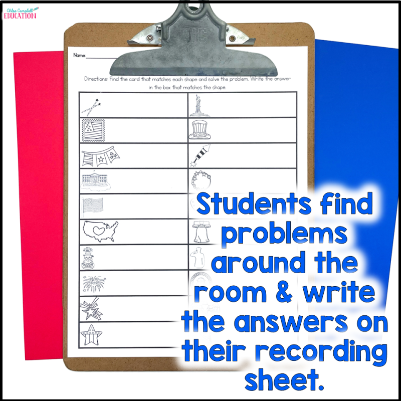 Area and Perimeter Solve the Room Cards – USA Math Activity 3rd and 4th ...